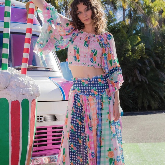 Fillyboo | Skirts | Nwt Bon Bon Set Folk Gingham | Poshmark